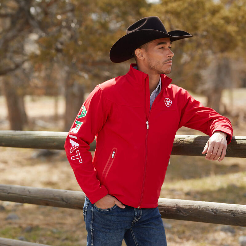 Men's Team Softshell Mexico Red Jacket – El Charro Western Wear