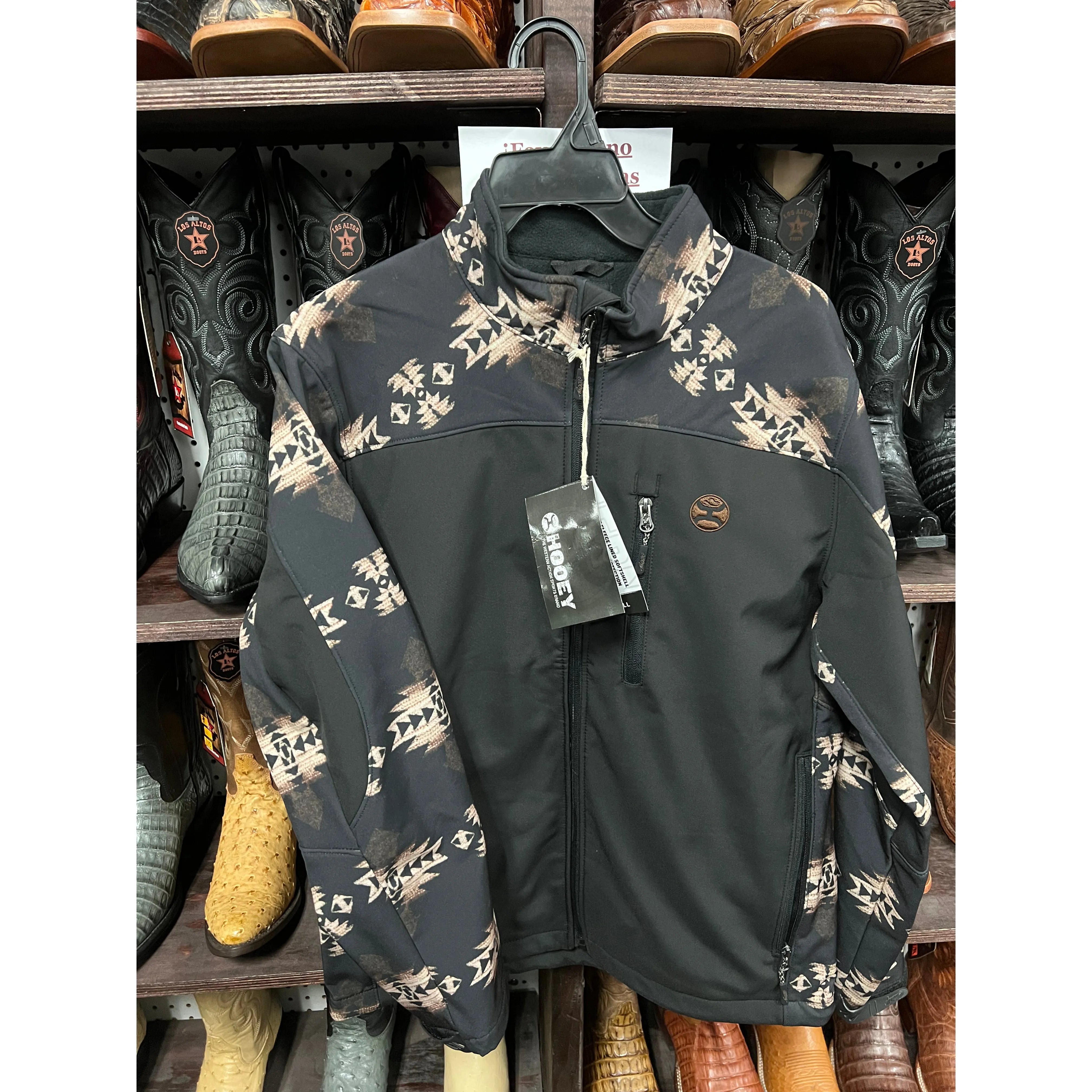 Hooey Men's Softshell Jacket, Black – El Charro Western Wear